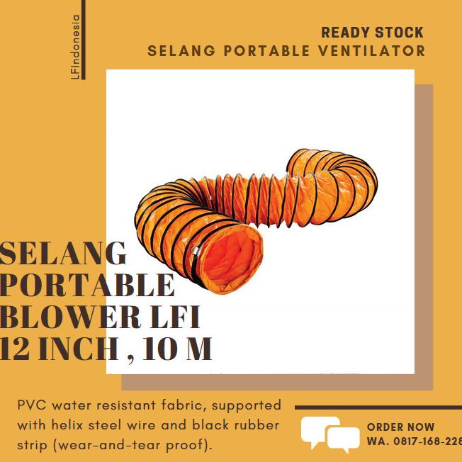 Jual Selang Portable Ventilator/ Flexible Hose Exhaust Blower 12 Inch ...