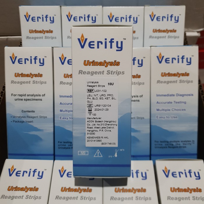 Jual Verify 10p isi 100 strip / urine test 10 parameter isi 100 stik ...
