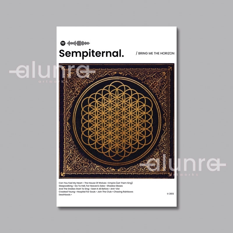 Jual Poster pajangan dinding artwork aesthetic cover album band bring ...