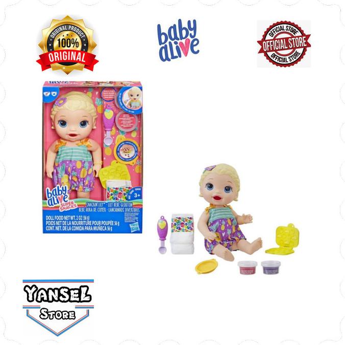 Jual Baby Alive Super Snacks Snackin' Lily/Boneka Bisa Makan Dan Poop Murah | Shopee Indonesia