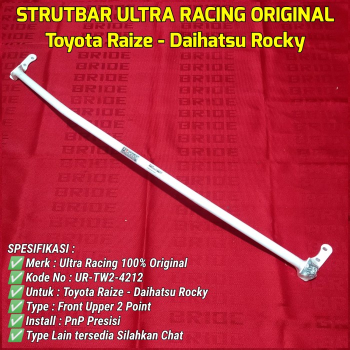 Jual Front Strutbar Toyota Raize - Daihatsu Rocky Ultra Racing Original ...