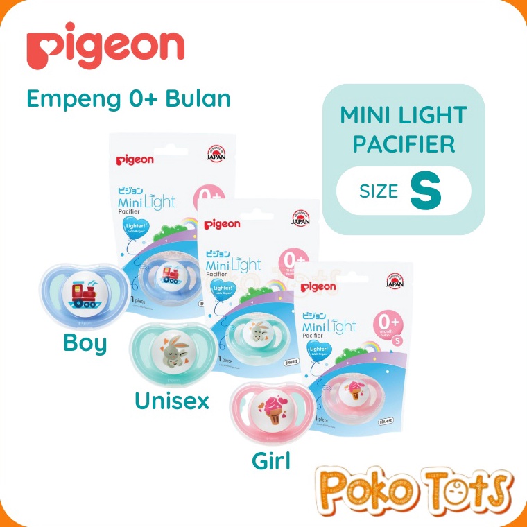 Jual TERBAIK Pigeon Mini Light Pacifier S 0+ Month Empeng Silicone Step ...