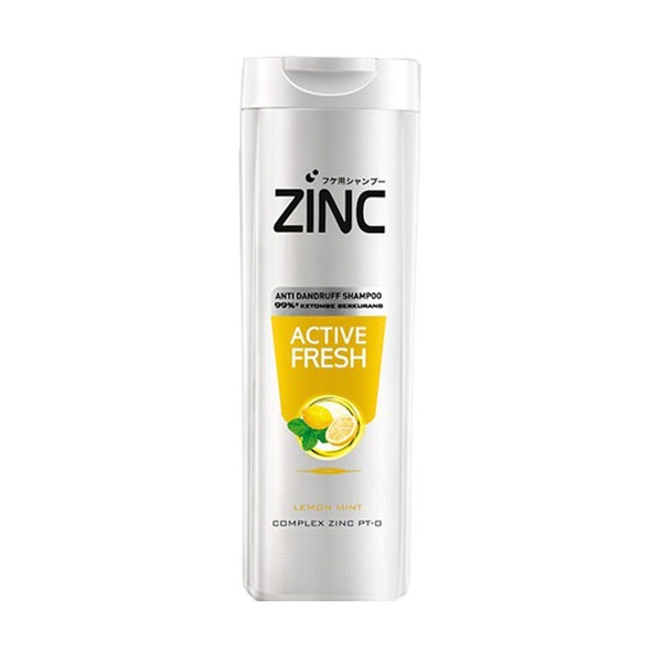 Jual ZINC SHAMPO ANTI DANDRUFF ACTIVE FRESH BOTOL 340 ML | Shopee Indonesia