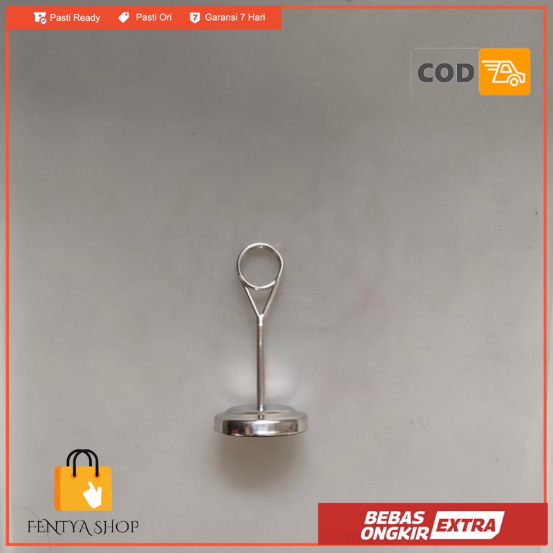 Jual menu card holder 10 cm bulat table number stand tiang menu meja ...