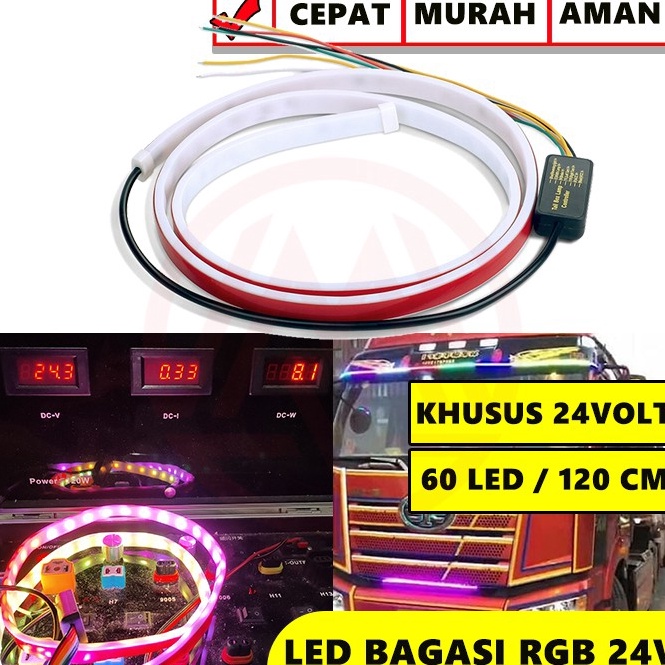 Jual Eksklusif LAMPU REM BUS RGB LAMPU REM TRUK RGB 24 VOLT LED BAGASI ...