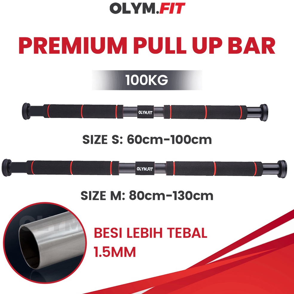 Jual BIG SALE BESI LEBIH TEBAL Pull Up Bar Pintu Dinding Chin Up Bar ...