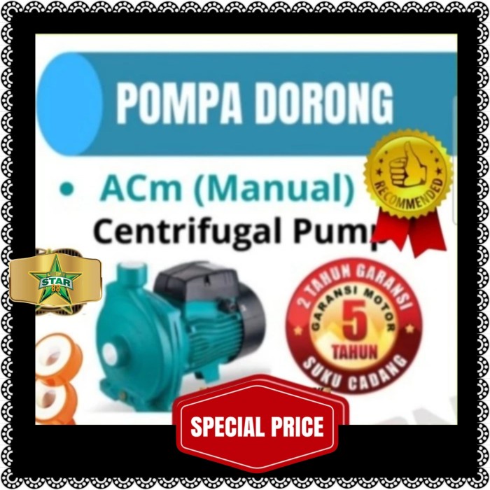 Jual Mesin Pompa Air Transfer Leo 0.5 Hp 220V 90 Lpm Centrifugal Acm 37 | Shopee Indonesia