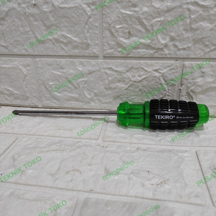 Jual OBENG TEKIRO GAGANG KARET 6 X 150 MM - OBENG TEKIRO 6 INCH | Shopee Indonesia