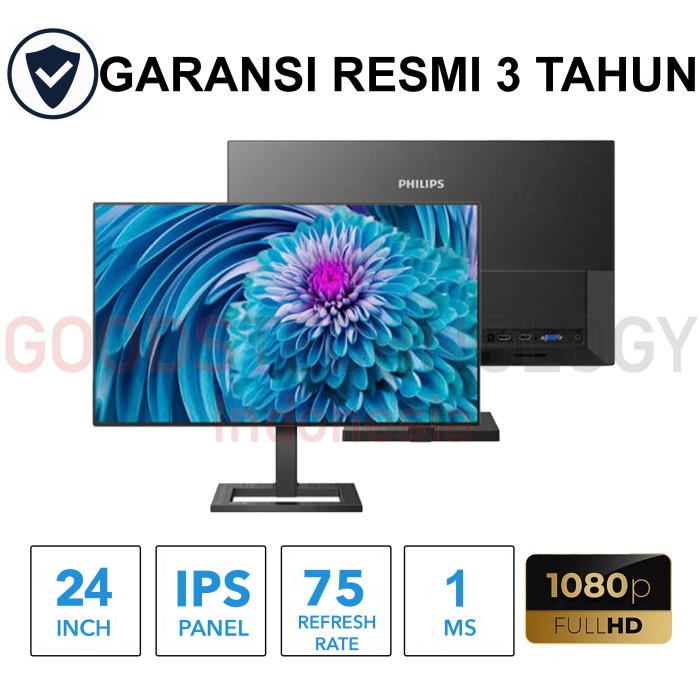 Jual Monitor LED Philips 242E2 242E2FE 24" IPS 75Hz 1Ms FHD | Shopee ...