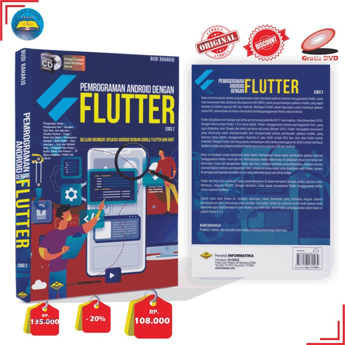 Jual Buku pemograman android dengan flutter,dengan google flutter dan dart | Shopee Indonesia