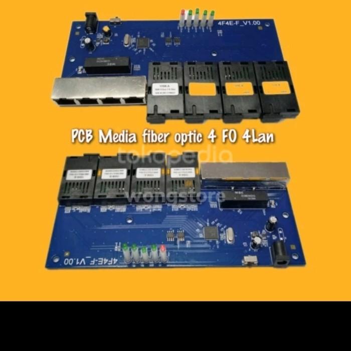 Jual Media Converter 4 Port Fo 4 Port Lan 10/100 Board Only / Pcb 4Fo ...