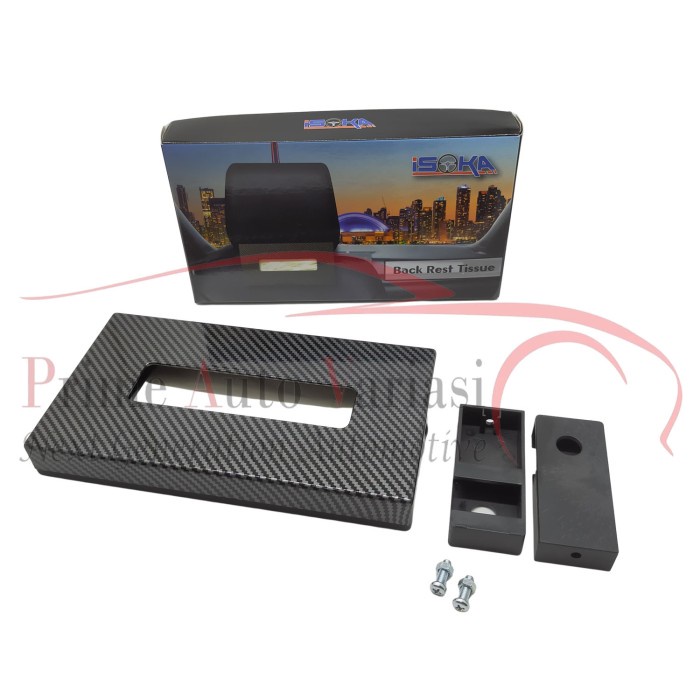 Jual BACK REST TISSUE TEMPAT TISU TISSUE ISOKA - CARBON terlaris ...