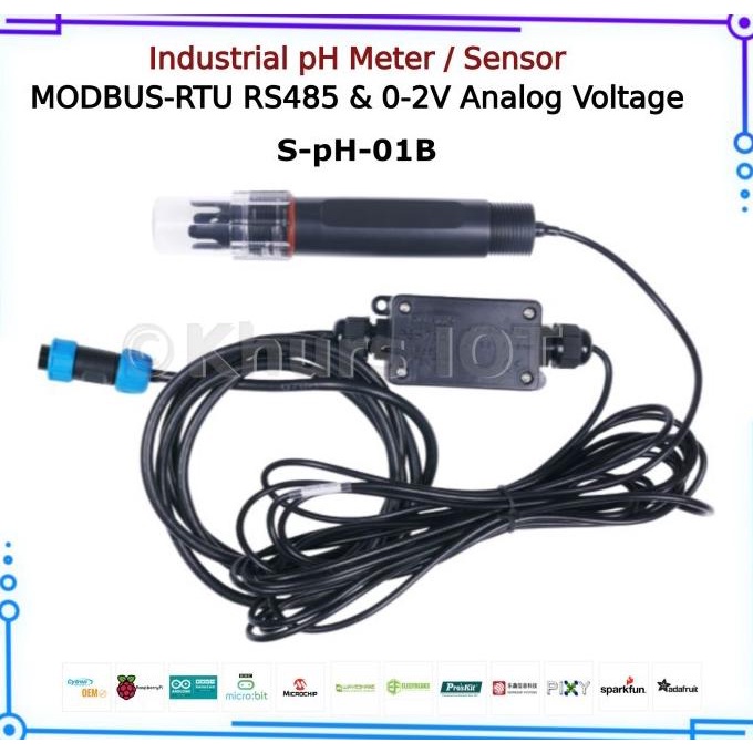 Jual Industrial pH Meter / Sensor MODBUS-RTU RS485 & 0-2V Analog ...