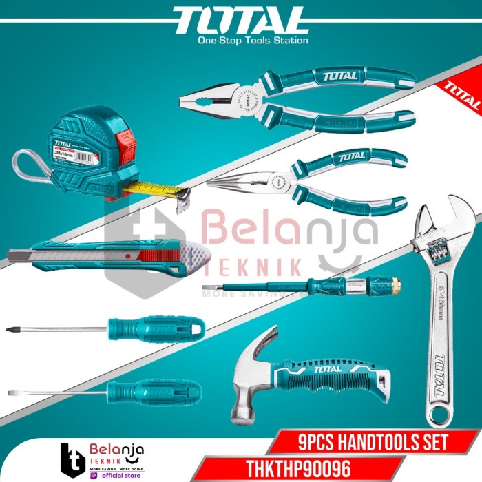 Jual Total Hand Toolkit Set Bag Tools Set 9Pcs THKTHP90096 Alat ...