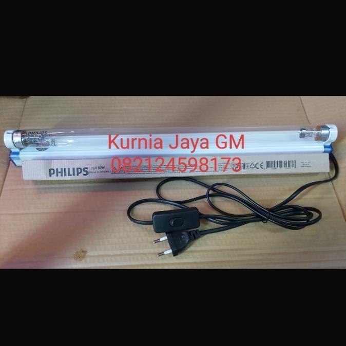 Jual Philips Lampu Uvc Kuman 15 Watt T8 (Uv Germicidal) Kap Kabel Set | Shopee Indonesia