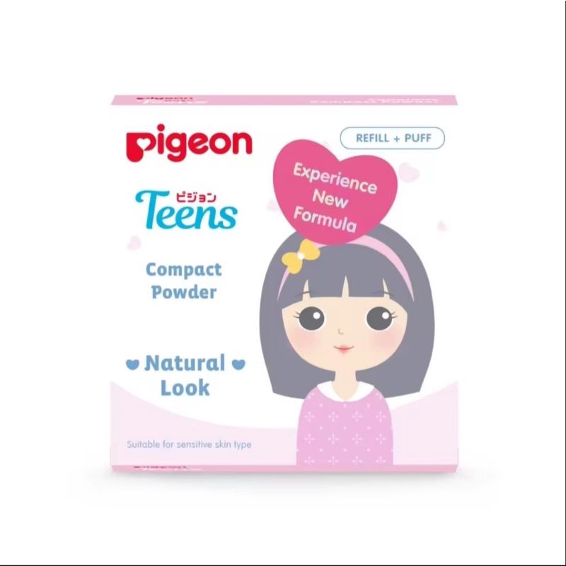 Jual PIGEON TEENS Compact Powder REFILL+PUFF / +UV Protection Full ...