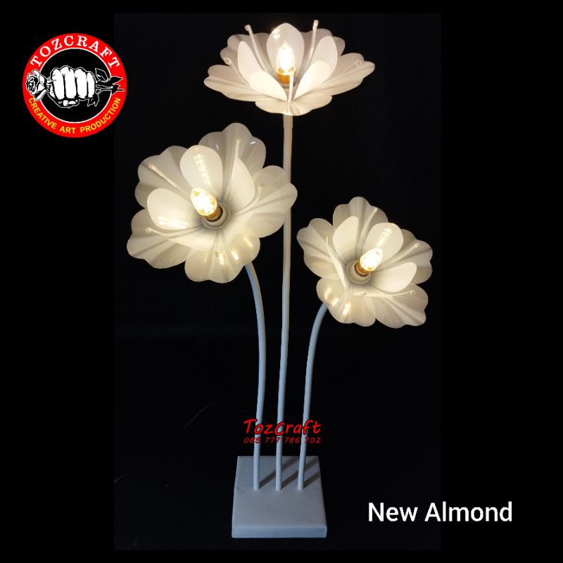 Jual BUNGA Lampu Dekorasi Bunga NEW ALMOND 3 ( Pipa Elastis Multi ...