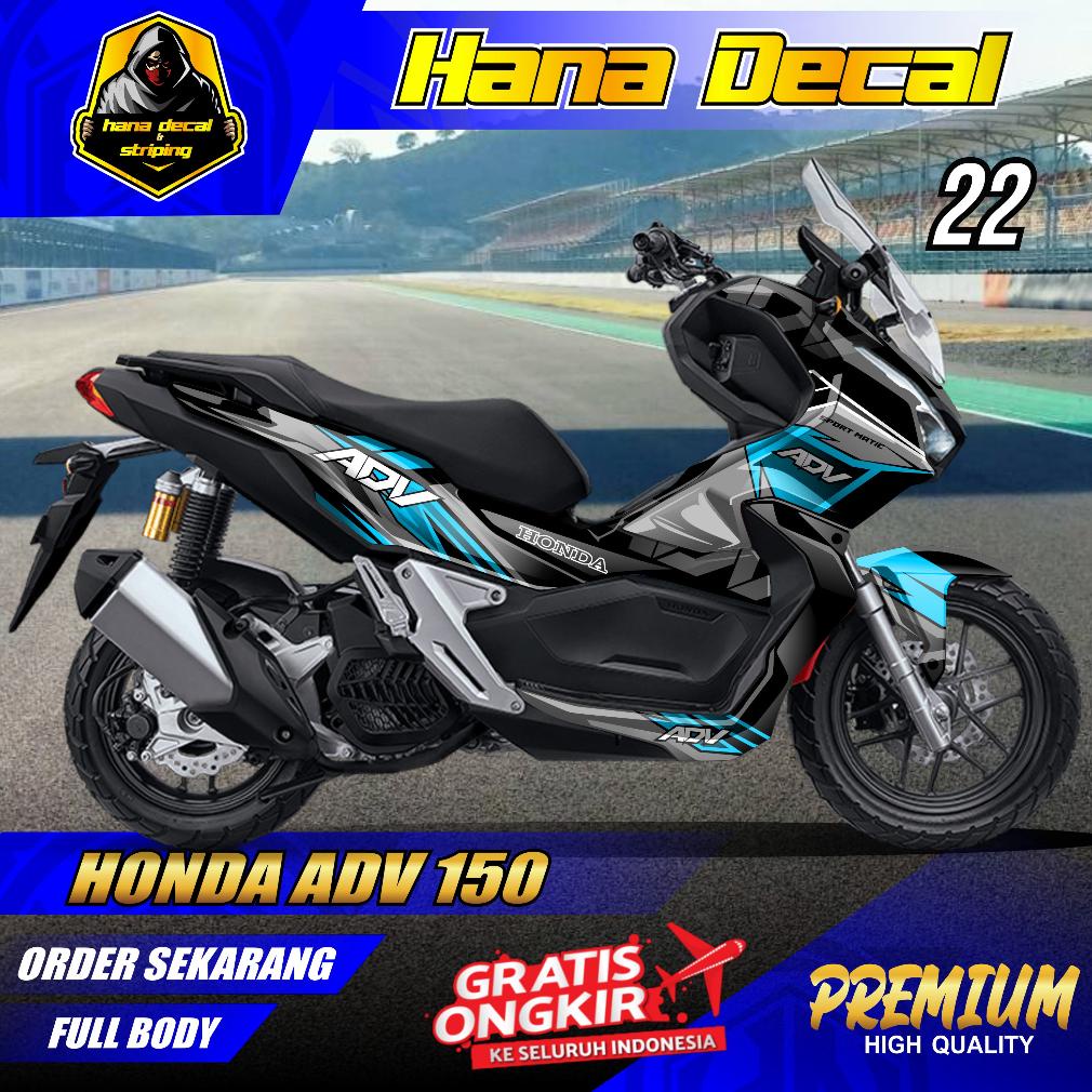 Jual decal sticker honda adv 150 dekal stiker striping adv full body ...