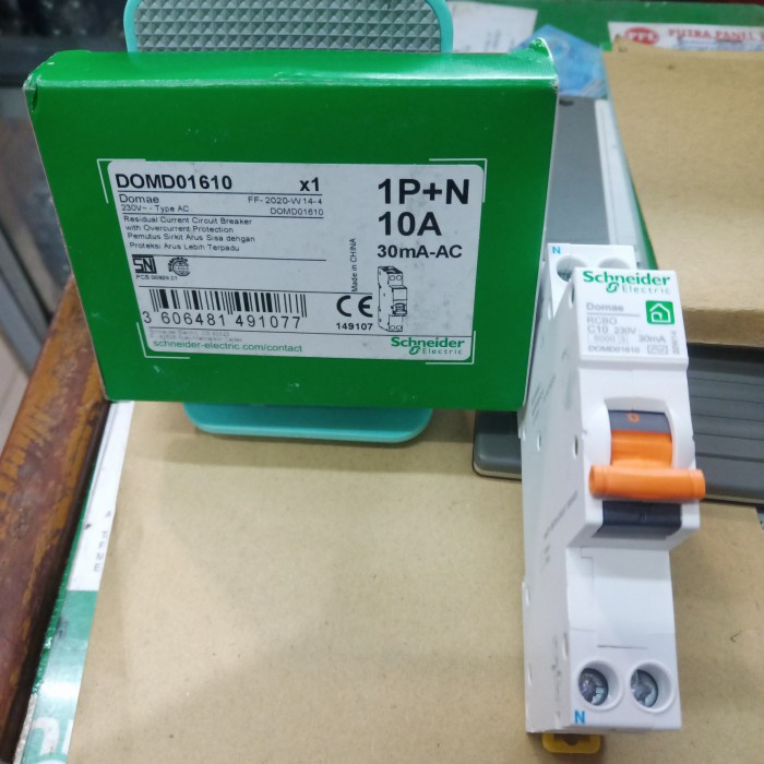 Jual Rcbo Slim Schneider Domae 1P+N 10A 30Ma Bestseller Insulator ...