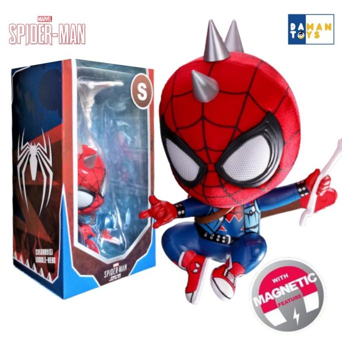 Jual Mainan Action Figure Spiderman Bobble Head Spider Man Spider Punk ...