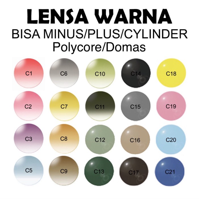 Jual Lensa Warna Gradasi Static Sunglass Fashion Polycore Minus ...