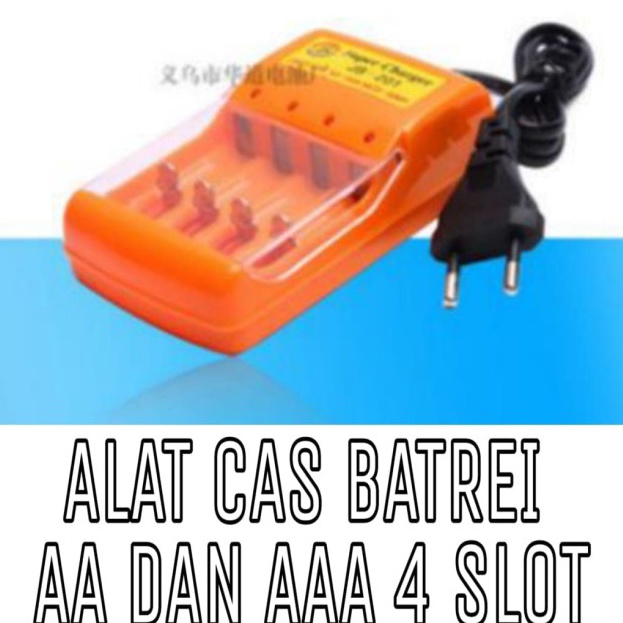 Jual ( COD ) ALAT CAS CHARGER BATREI RECHARGEABLE BATTERY AA AAA 4 SLOT ...