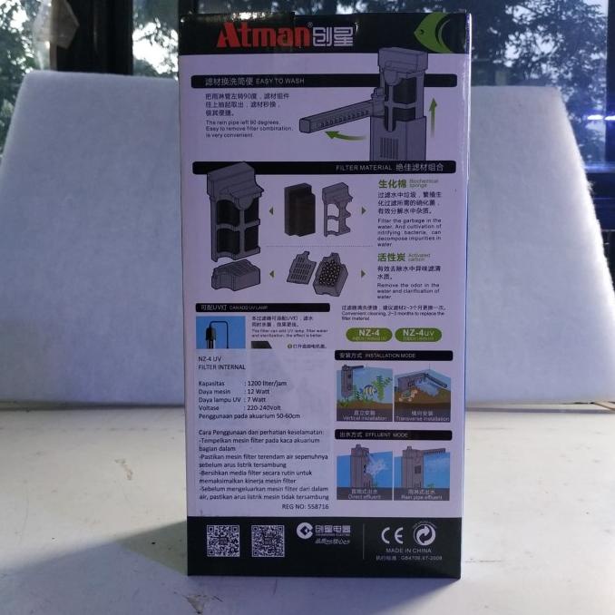 Jual Atman Nz-4 Uv / Nz 4 Uv Internal Filter Pompa Air Celup | Shopee ...