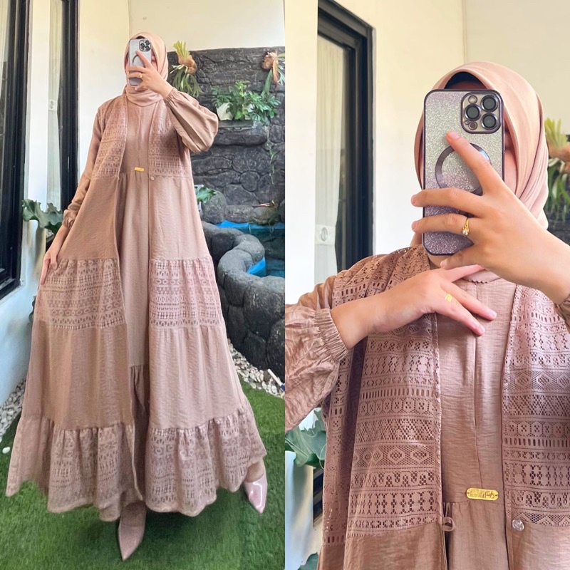 Jual maxi dress burkat | Shopee Indonesia