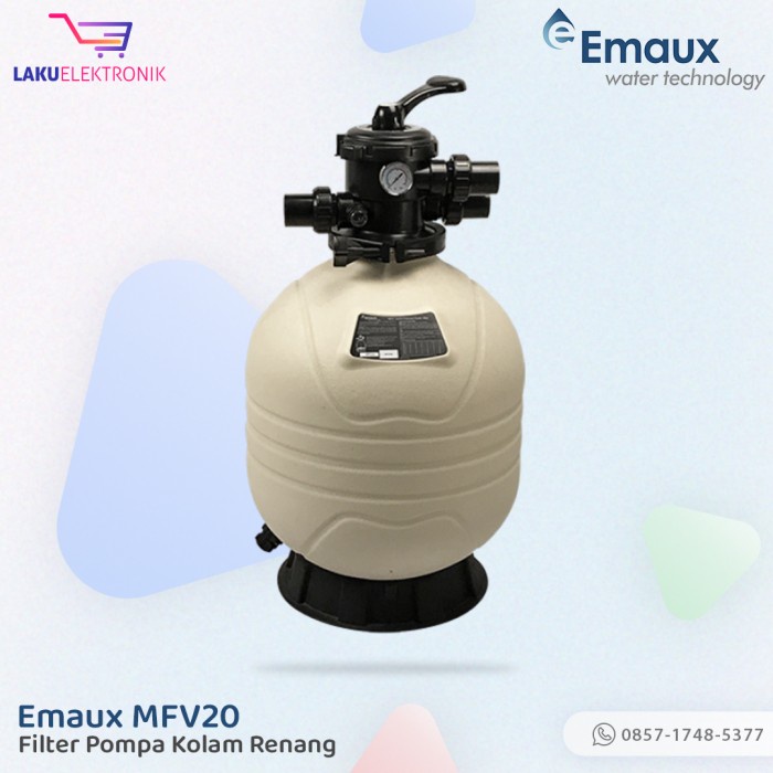 Jual Sand Filter Emaux 20 Inch MFV20 for 1HP Pump - Pompa Kolam Renang ...