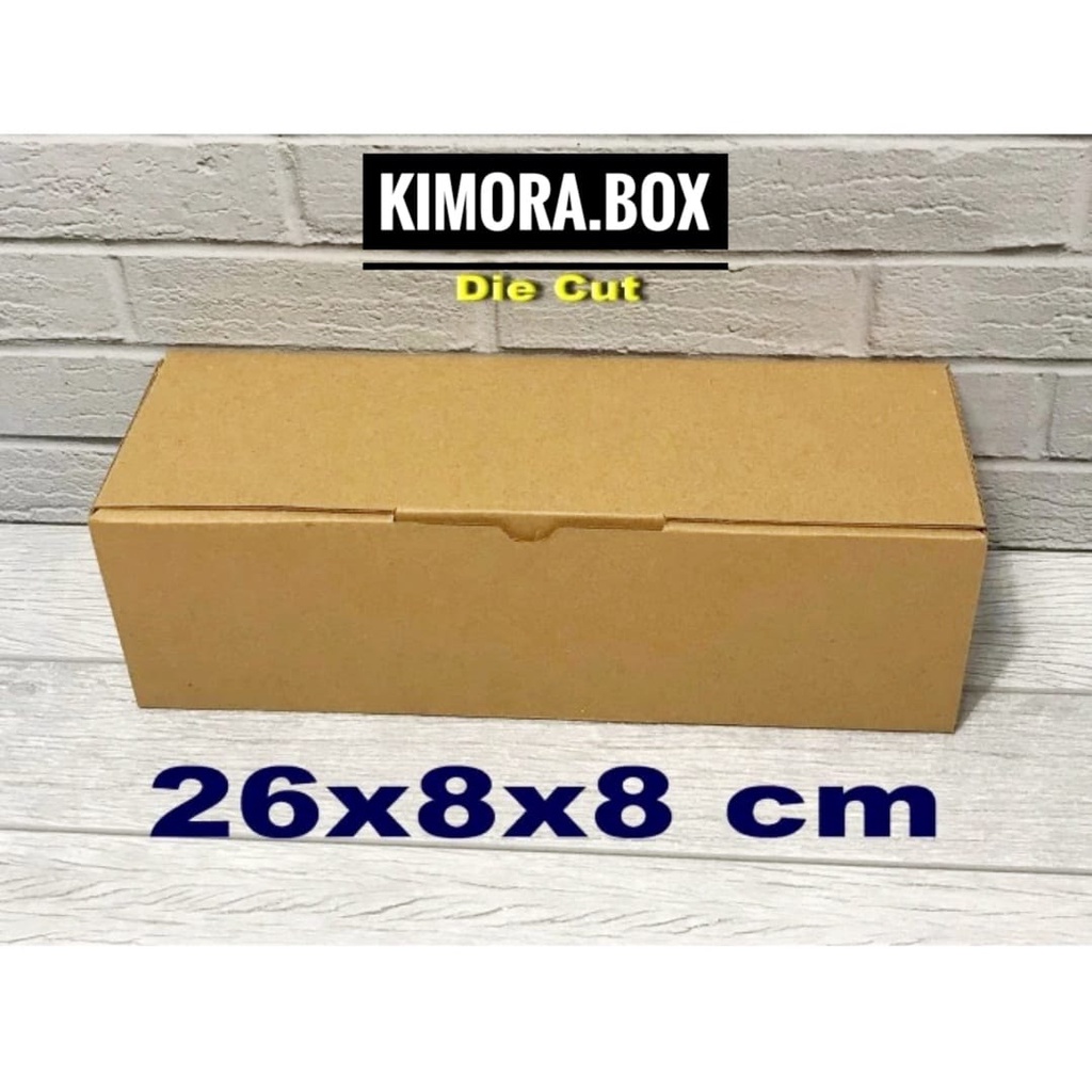 Jual KARDUS KARTON BOX UK.26x8x8 CM.........UKURAN KUE BOLU GULUNG ...