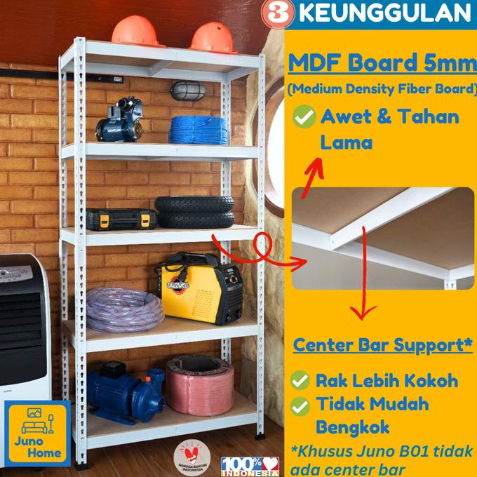 Jual Rak Besi Siku Serbaguna 5 Susun Kapasitas 400KG Rak Gudang ...