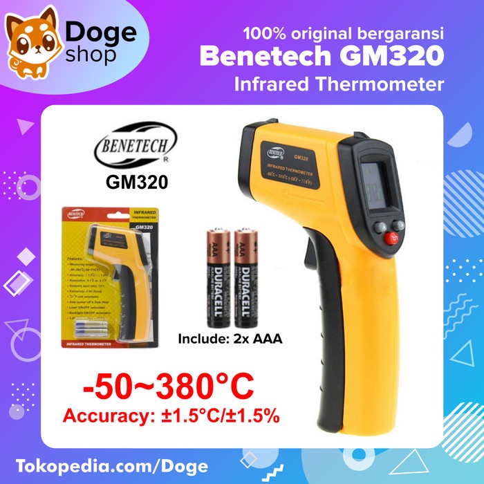 Jual Benetech GM320 Infrared Thermometer Laser Termometer Gun Termogun ...