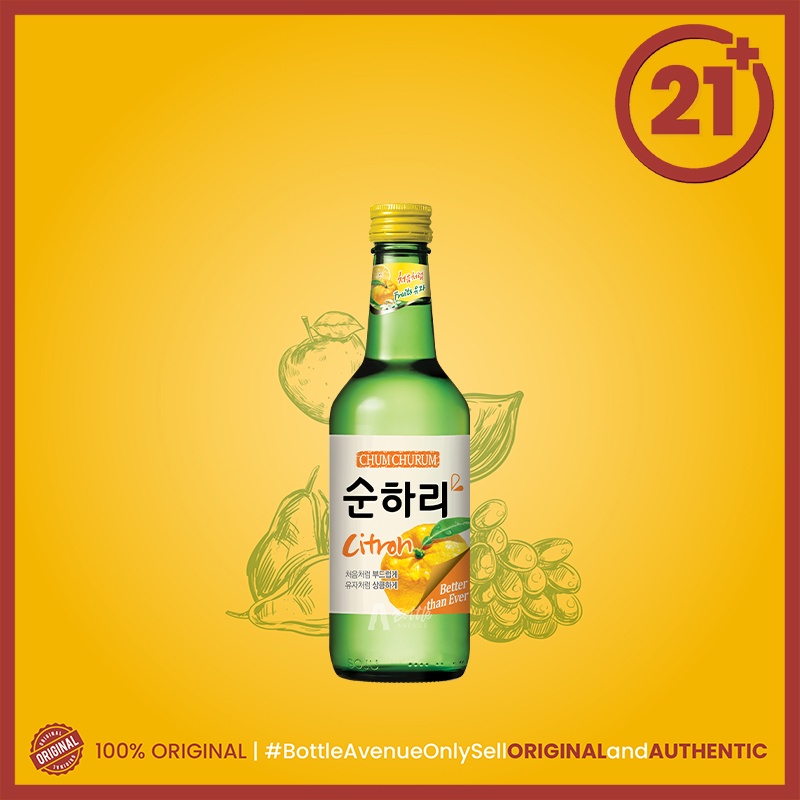Jual Chum Churum Soju Rasa Citron 360 ml ( Resmi dan Original By Bottle ...