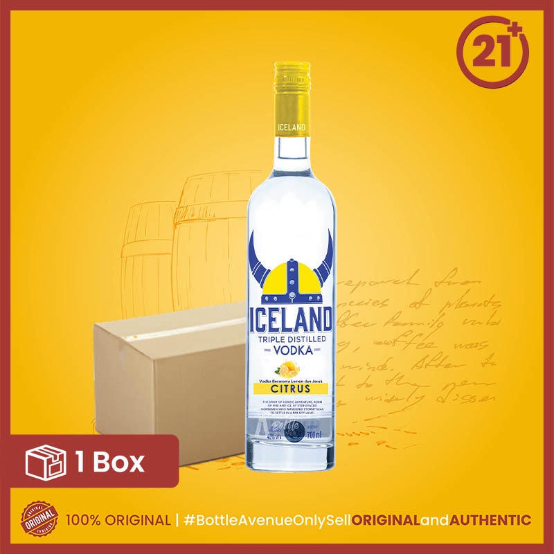 Jual Iceland Vodka Citrus 700 ml 1 Karton (12 Botol) | Shopee Indonesia