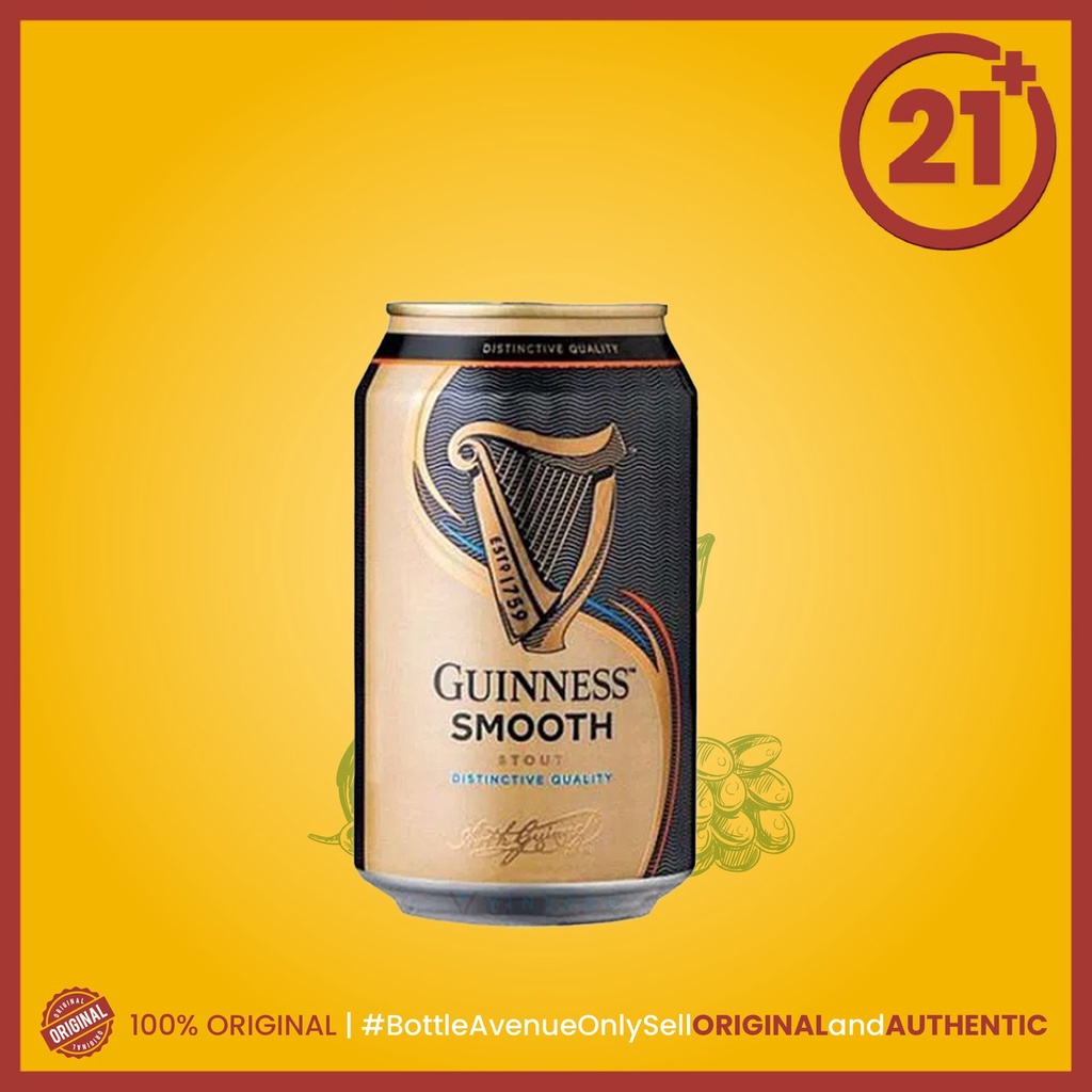 Jual Guinness Smooth Can 320 ml / Beer Hitam | Shopee Indonesia