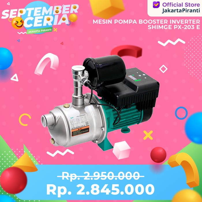 Jual MESIN POMPA AIR PENDORONG BOOSTER PUMP INVERTER SHIMGE PX-203 E ...