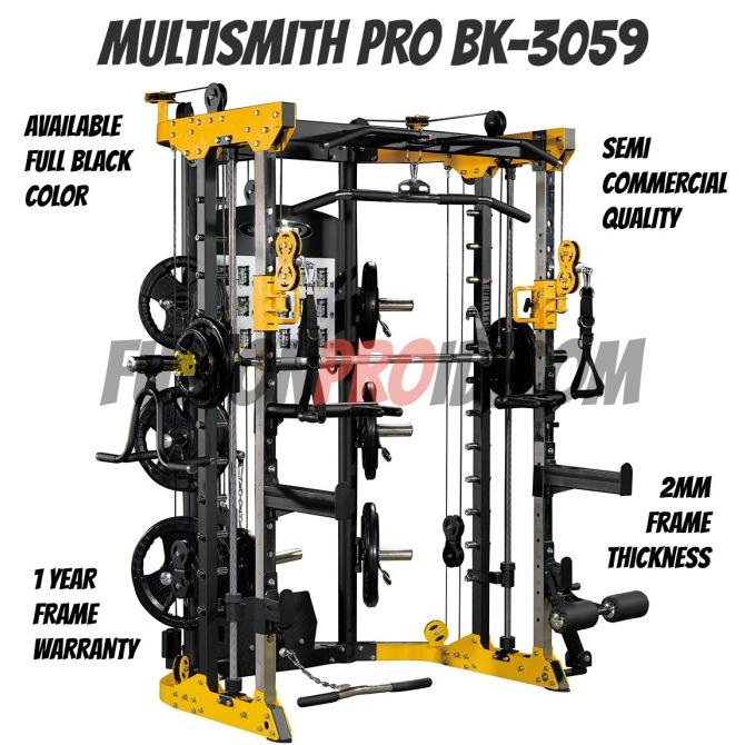 Jual Smith Machine Multi Bench Press Adjustable Home Gym Pro Import BK-3059 | Shopee Indonesia