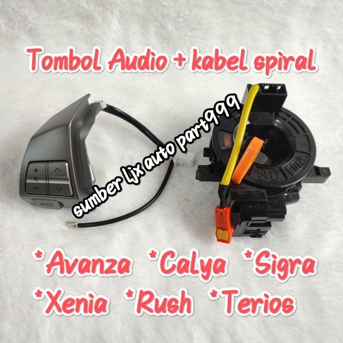 Jual Tombol Audio Stir Calya Avanza Sigra Rush Xenia Komplit Kabel Spiral | Shopee Indonesia