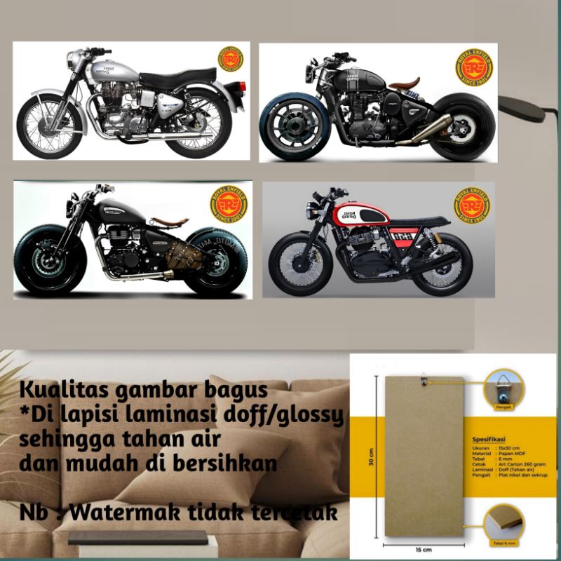 Jual Hiasan dinding poster motor klasik royal enfield untuk walldekor ...