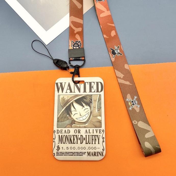 Jual $$] tali id card holder name tag anime one piece luffy zoro tali ...