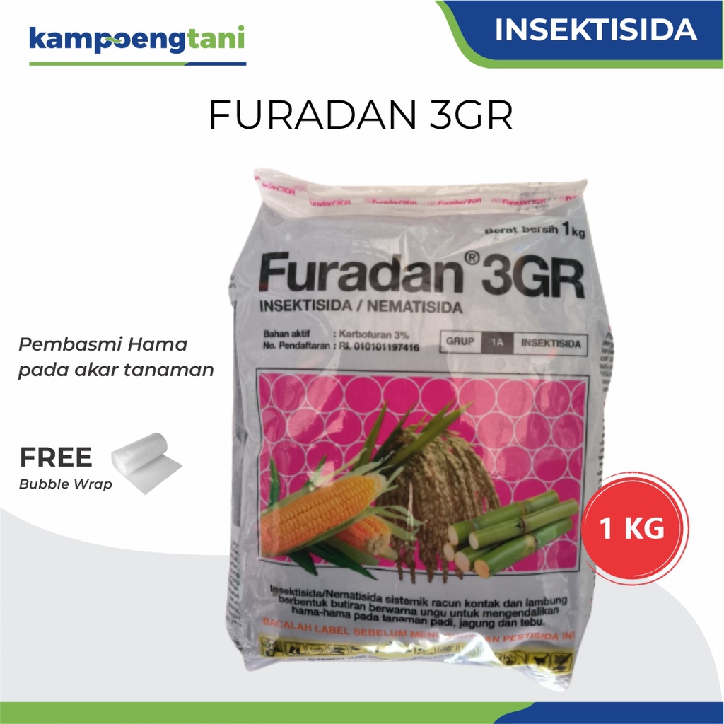 Jual Furadan 3GR 1 kg Insektisida Nematisida Pengendali Hama Tanah Akar ...