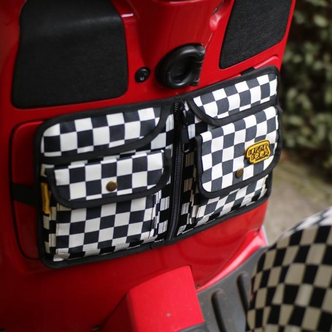 Jual +%+%+%] TAS VESPA TAS BAGASI SUPERSLIM MOTIF CATUR CHECKERBOARD ...