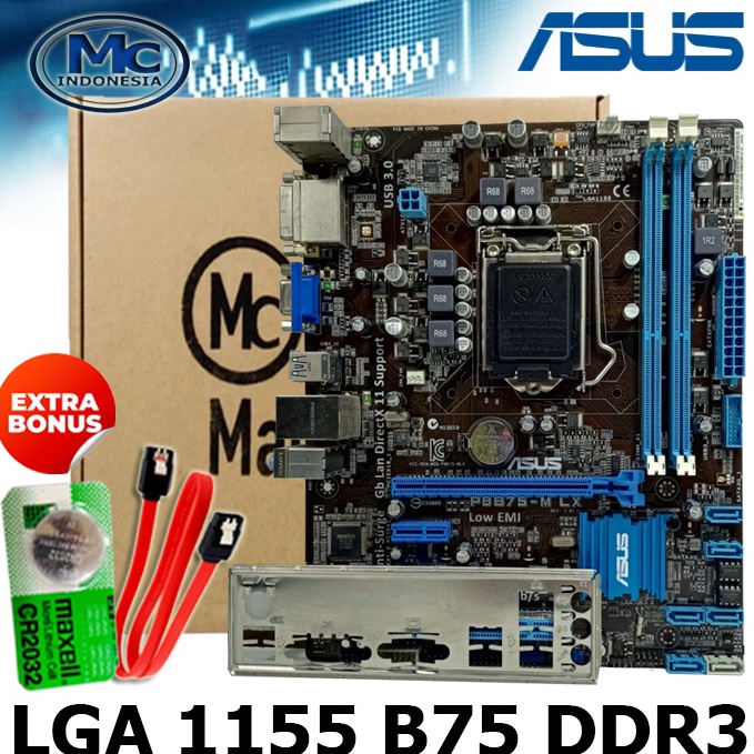 Jual Modern.. Motherboard MOBO Mainboard B75 LGA 1155 HDMI (USB 3.0 ...