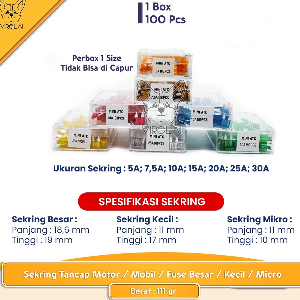 Jual REKOMENDASI [1 BOX] Fuse Mikro / DX Micro / Kecil / Besar Motor ...