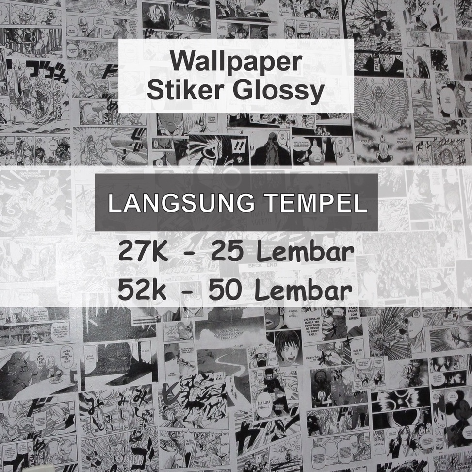 Jual LARIS MANIS Stiker Manga Wall Anime Wallpaper Dinding Poster ...