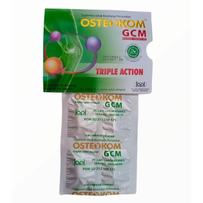Jual Promo Osteokom Gcm Triple Action Isi 4 Tablet Untuk Nyeri Sendi ...