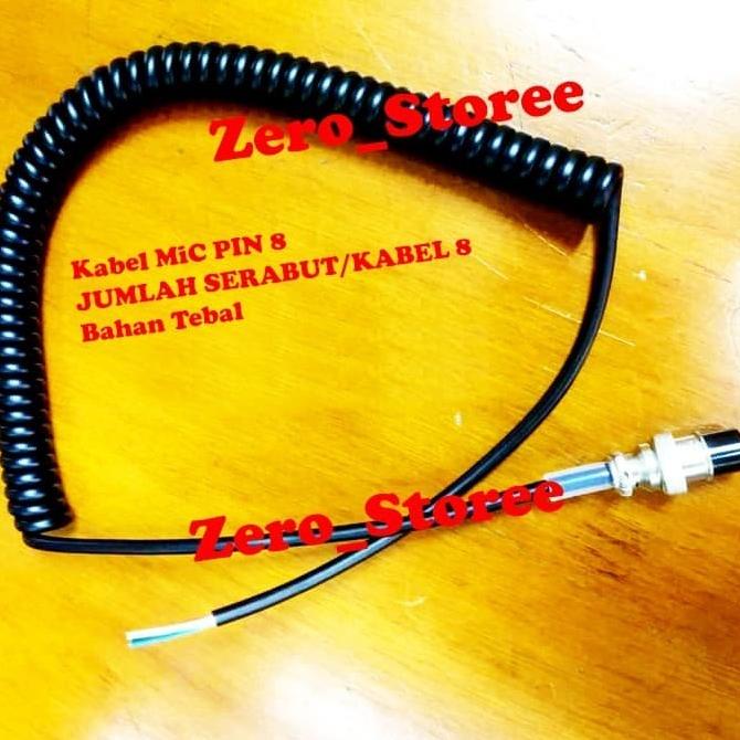 Jual Kabel Mic Mig JACK Spiral PIN 8 Rig Kenwood Alinco Icom Motorola ...