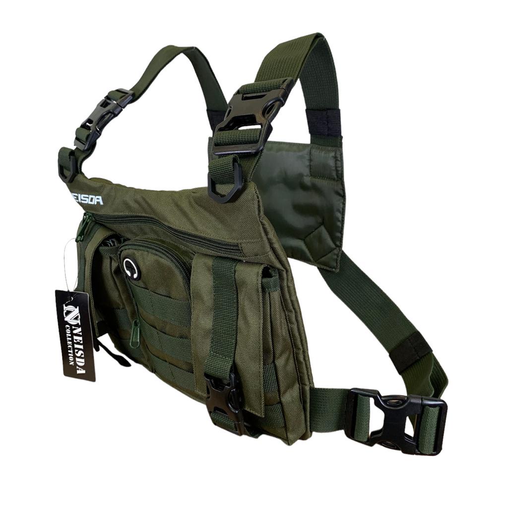 Jual Tas Dada Pria Tactical Neisda Three Poet Green Army / Chest Rig ...