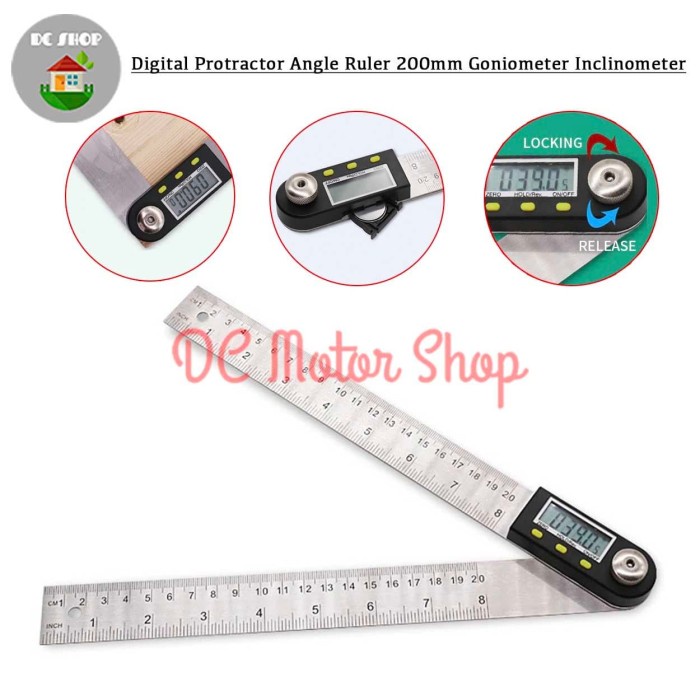 Jual Digital Protractor Angle Ruler Goniometer Inclinometer Penggaris Bujur | Shopee Indonesia