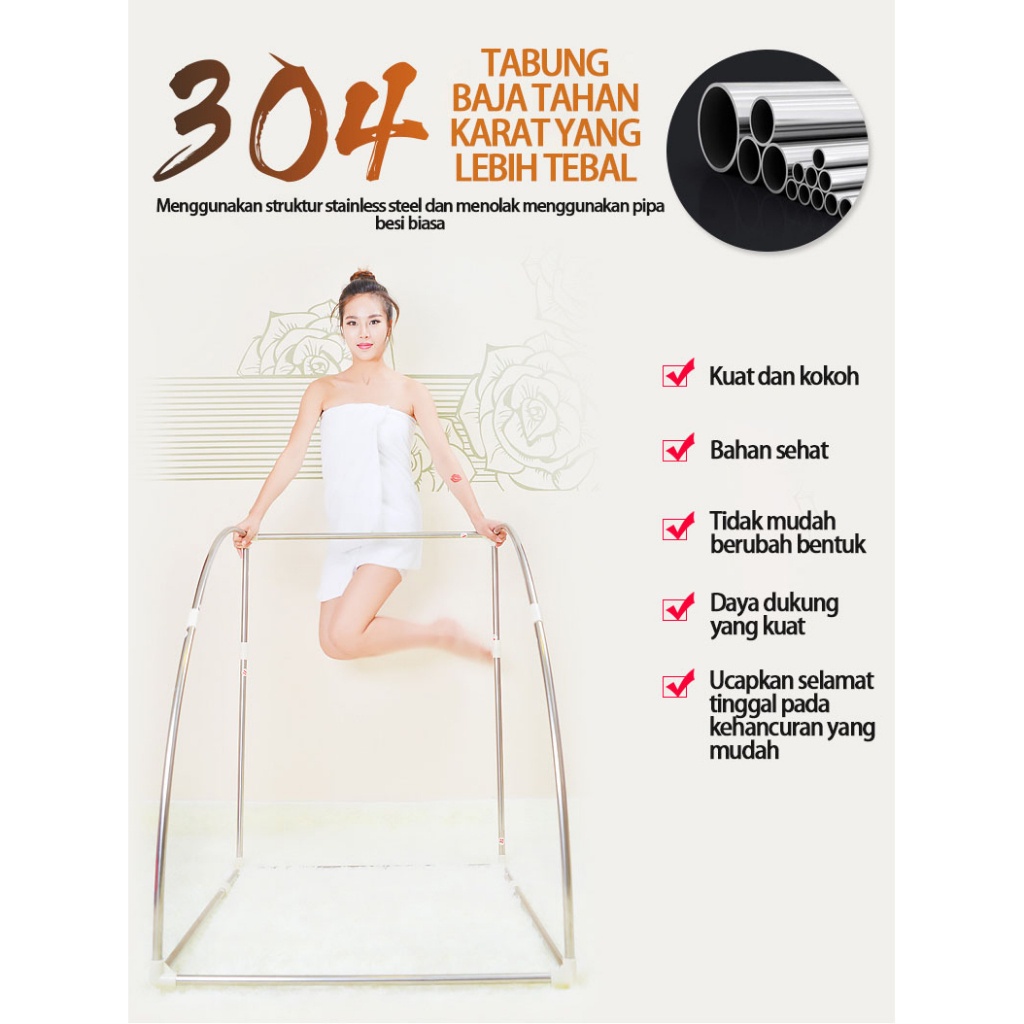 Jual Vbell- Kotak Sauna / Portable Steam Sauna Alat Tubuh / Alat Spa ...